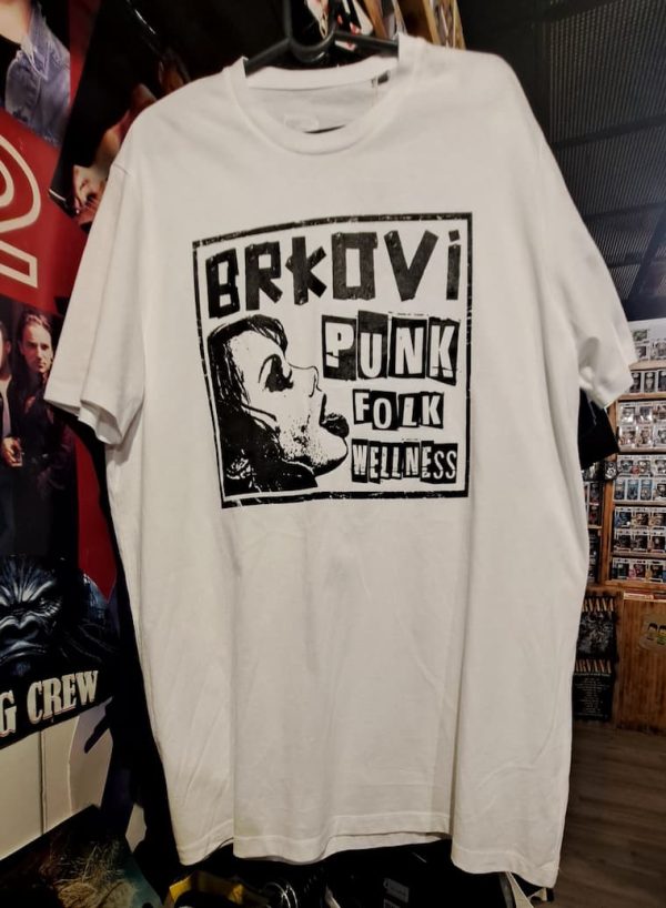 BRKOVI Punk Folk Wellness- White T-Shirt | Dirty Old Shop